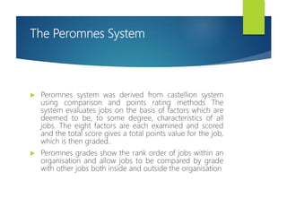 JOB EVALUATION SYSTEMS | PPTX
