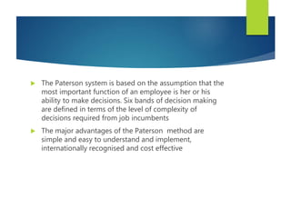 JOB EVALUATION SYSTEMS | PPTX