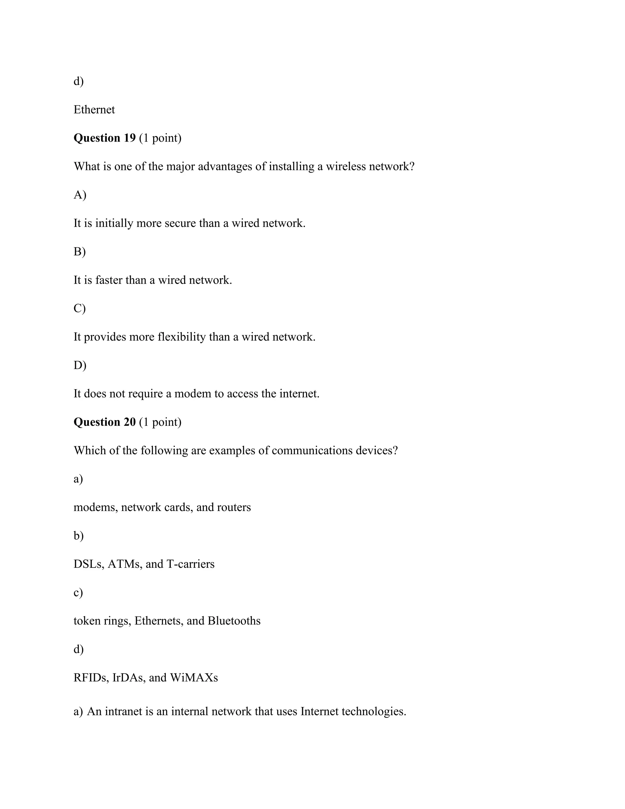 Question 14 (1 point) What is an intranet- Question 14 options-.pdf