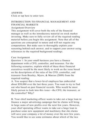 Question 1Trident UniversityFIN301 Principles of FinanceModule 4.docx