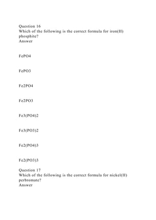 Question 1 Which category of the periodic table describes the el.docx