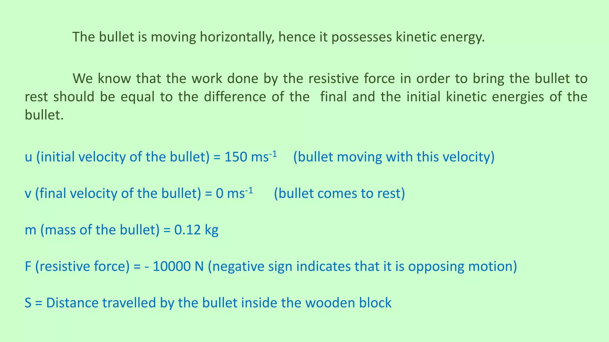 A Mechanics Question on Bullet Penetration | PPTX