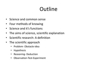 Science and The Scientific Approach | PPTX