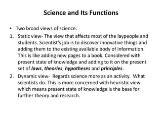 Science and The Scientific Approach | PPTX