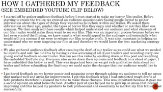 Question 3 what have you learnt from your audience feedback? | PPT