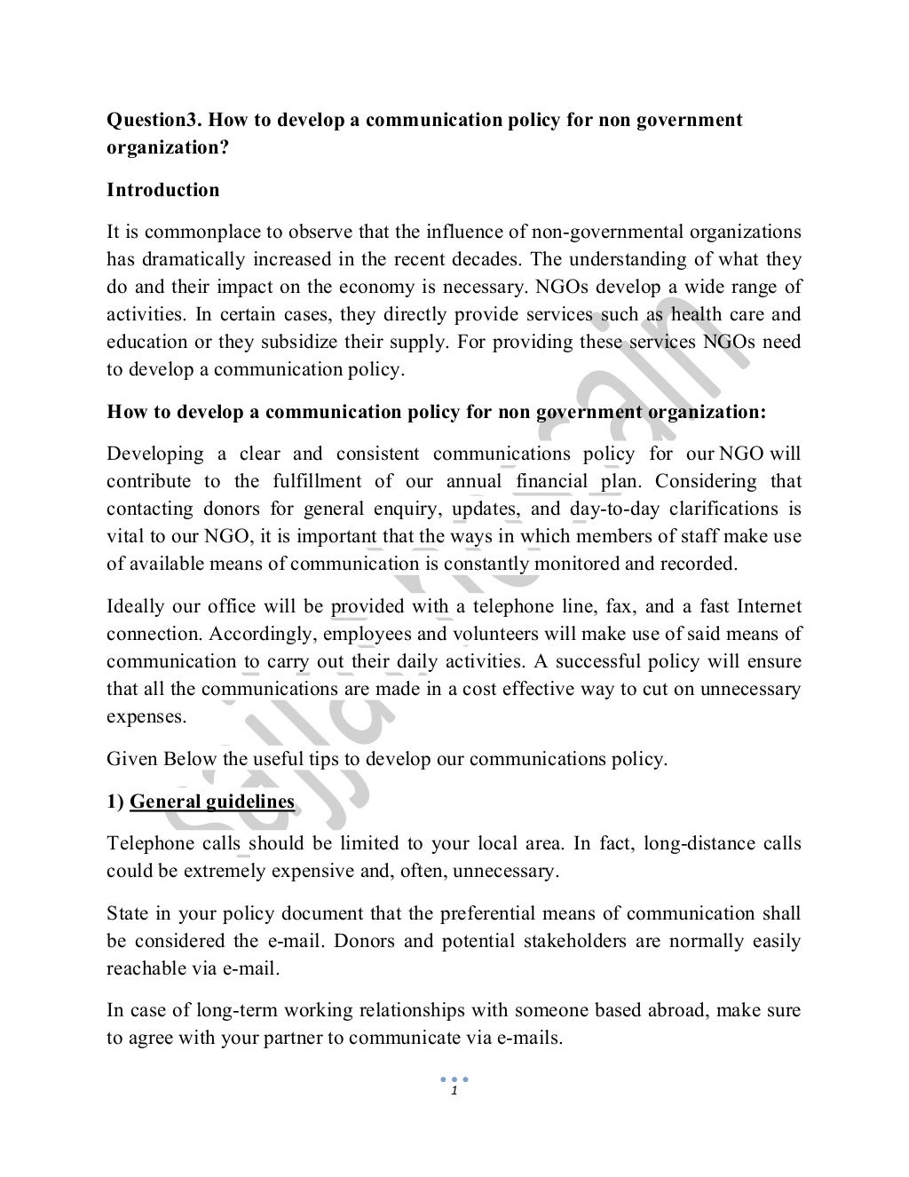 Communication policy of a non-government Organisation .pdf