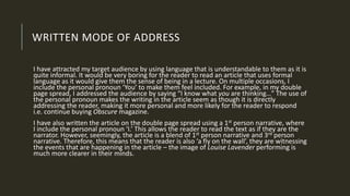 Addressing the audience | PPT