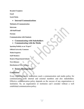 Communication policy of a University.pdf