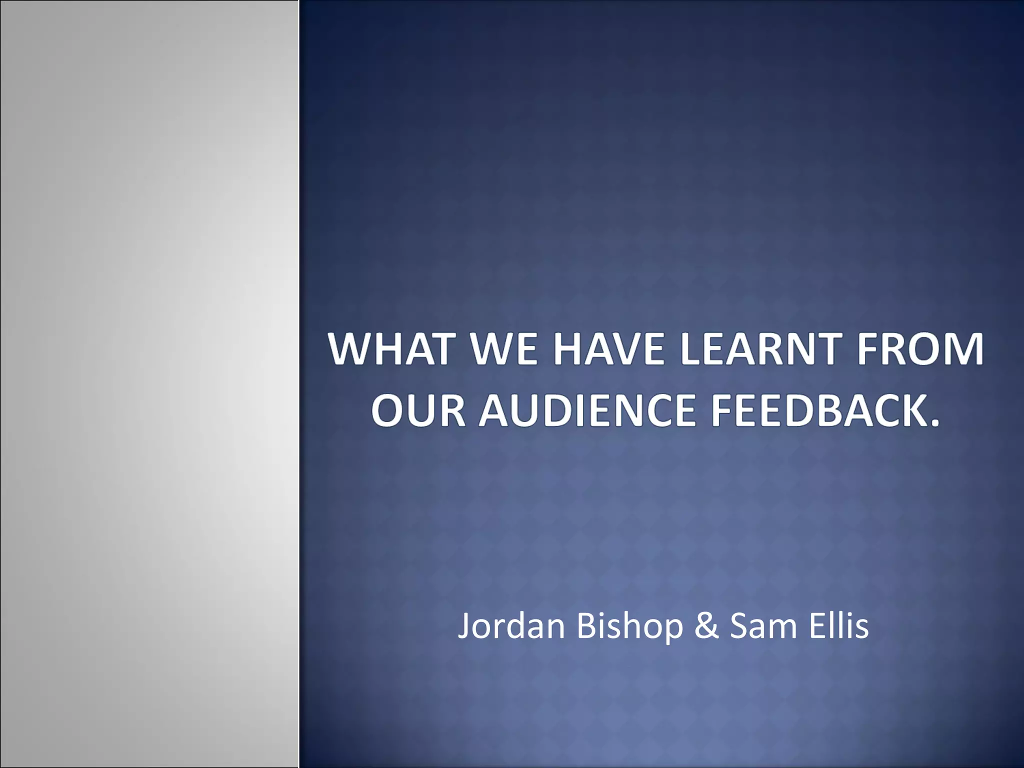 Audience Feedback | PPT