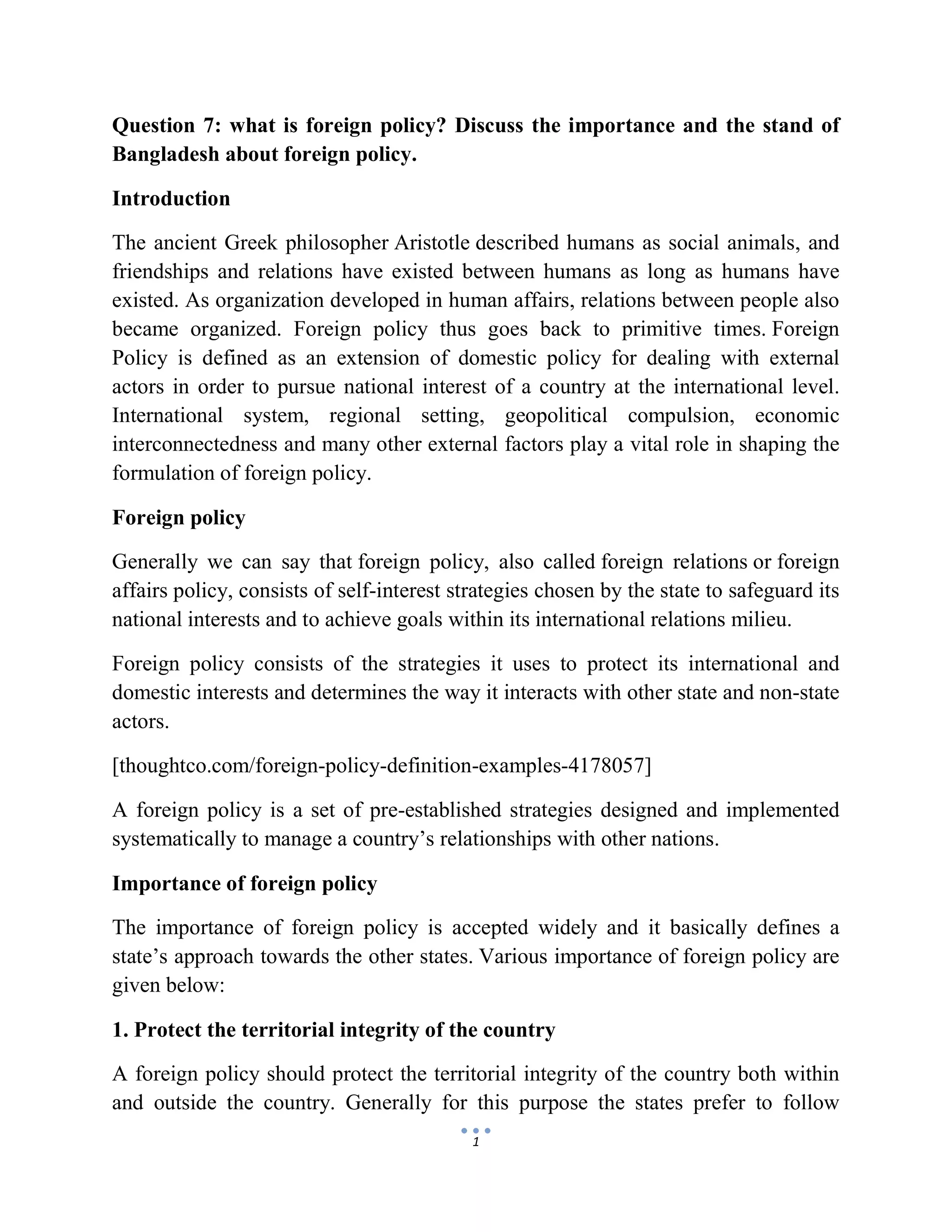 Foreign policy.pdf | Political Issues & policy | Politics