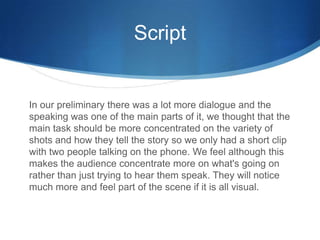 Question 7 from evaluation | PPTX | Screenwriting | Content Production