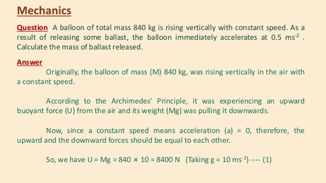 A solved problem on Mechanics related to vertical motion