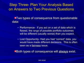 Portfolio Management Using Questionable Quality Data | PPT