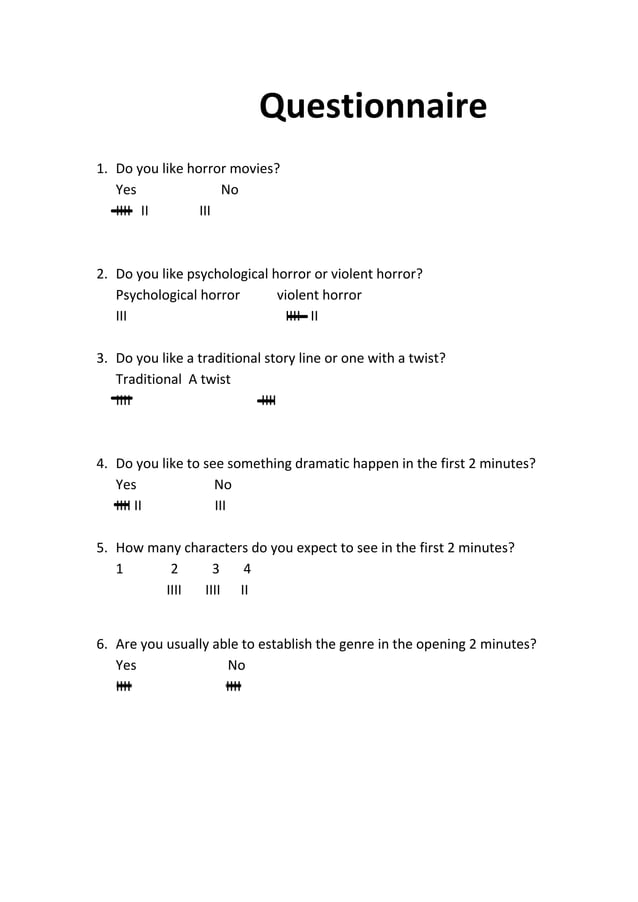 Questionaire | DOCX