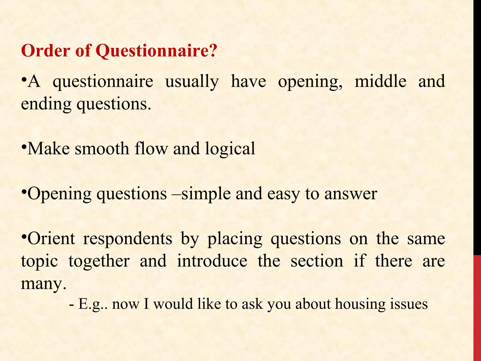 Questionnaire Construction | PPT