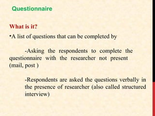 Questionnaire Construction | PPT