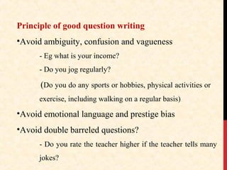 Questionnaire Construction | PPT