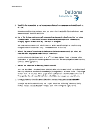 Question and answers webinar hydrodynamic modeling on the northwest ...