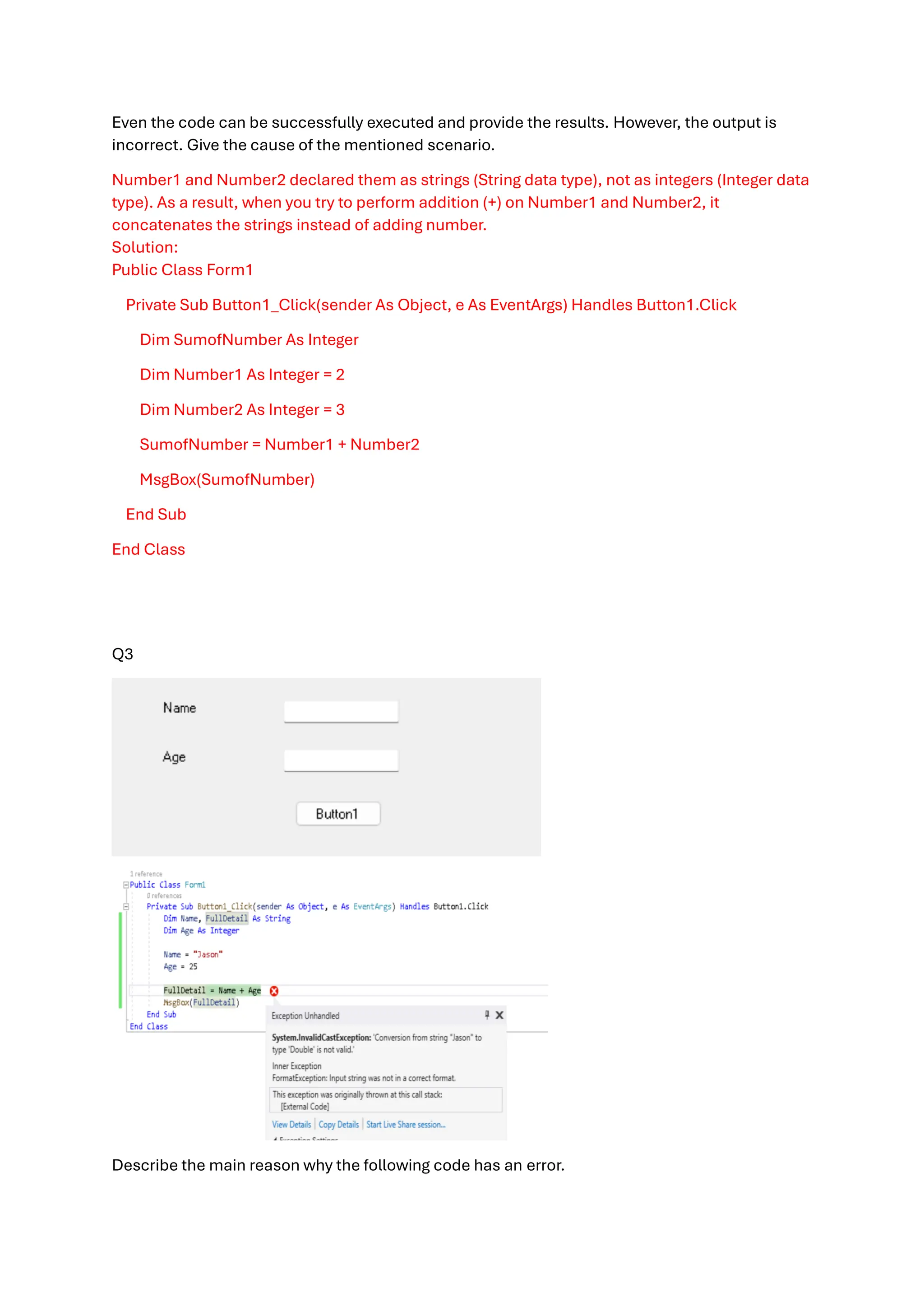 Visual Basic .NET Question and Answer (2024) | PDF