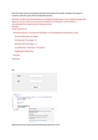 Visual Basic .NET Question and Answer (2024) | PDF | Programming Languages | Computing