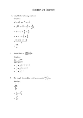 Question and Solutions Exponential.pdf