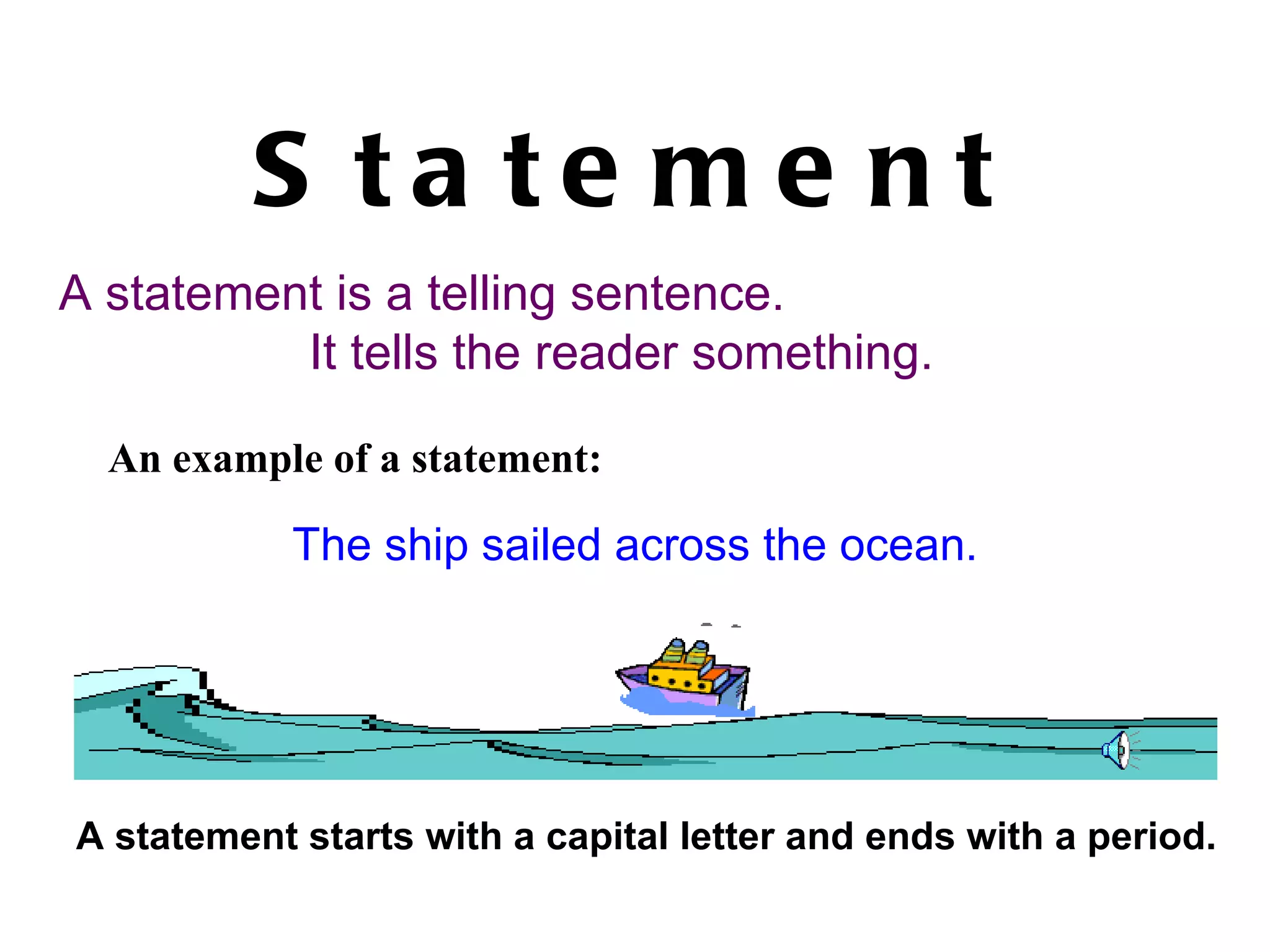 Question and statement | PPT