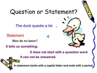 Question and statement | PPT