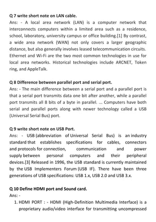 Question and answer | PDF