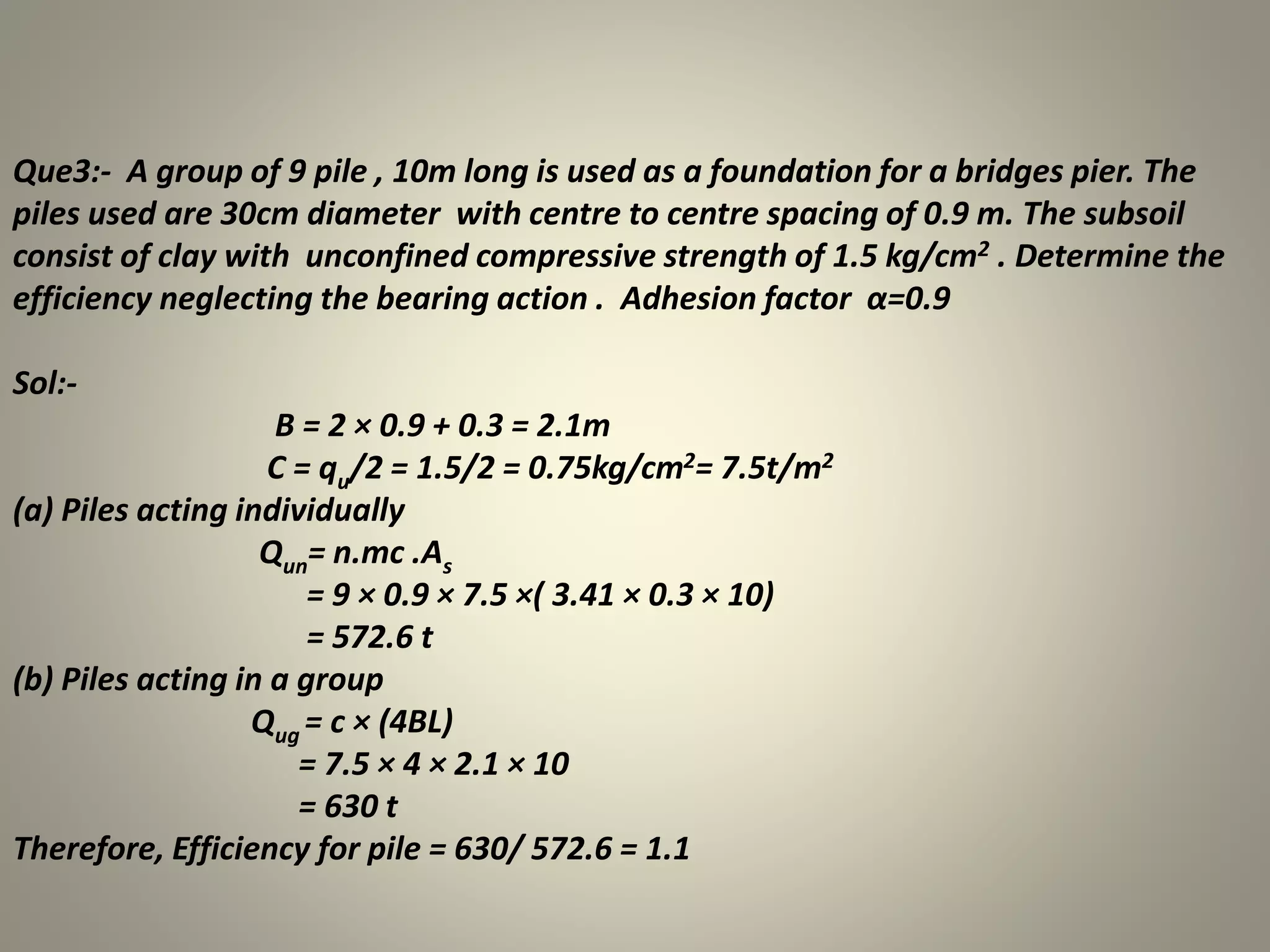 Numerical problem and solution on pile capacity (usefulsearch.org ...