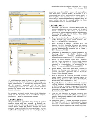 Question answer template | PDF