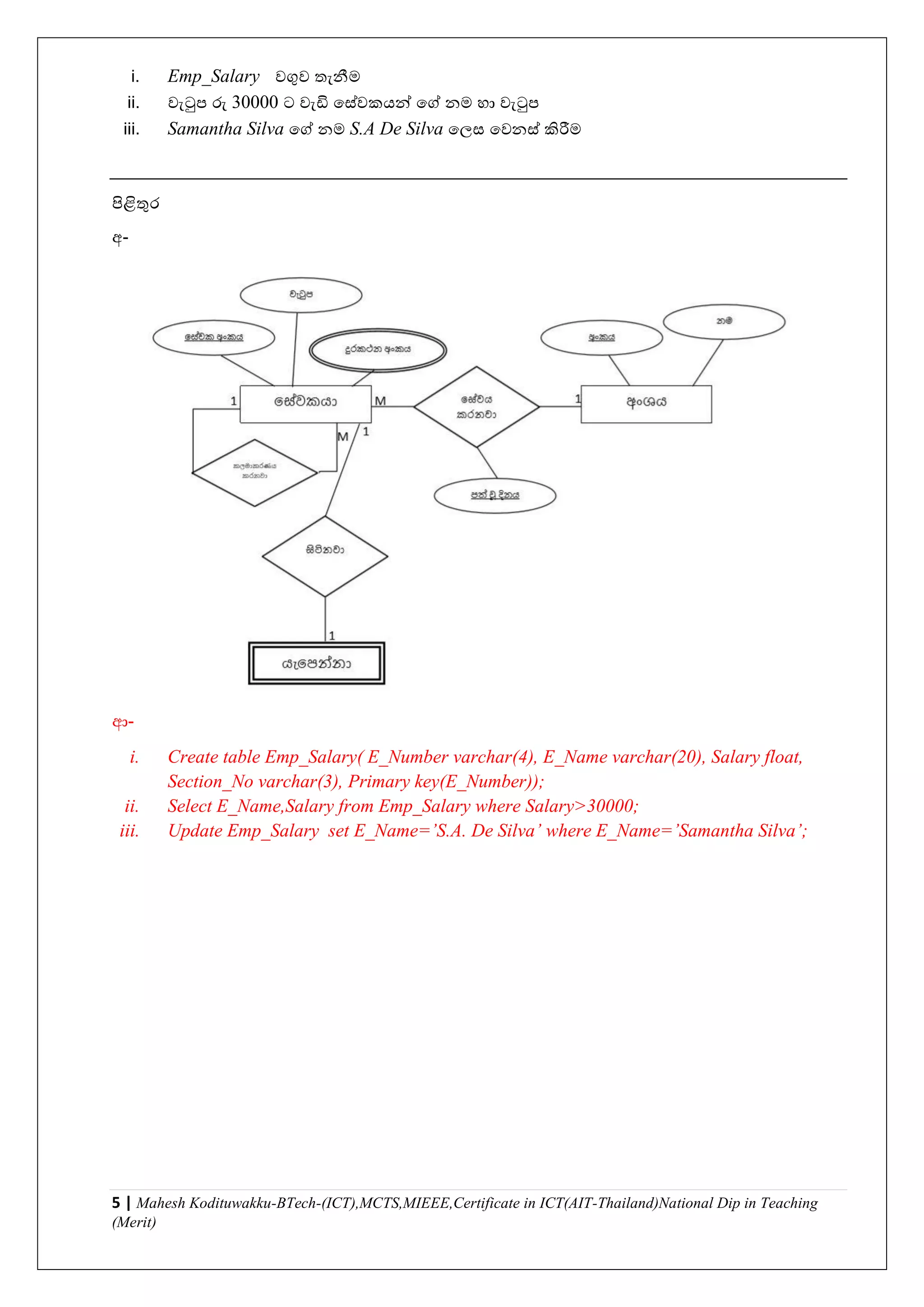 AL ICT Questions | PDF
