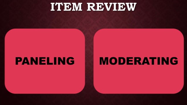 QUESTION BANK PREPARATION, VALIDATION, MODERATION BY PANEL, UTILIZATION ...