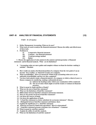 Question bank accounting for management | DOC