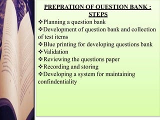 Question Bank preparation nursing education | PPTX