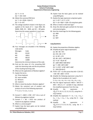 Question bank digital electronics | PDF
