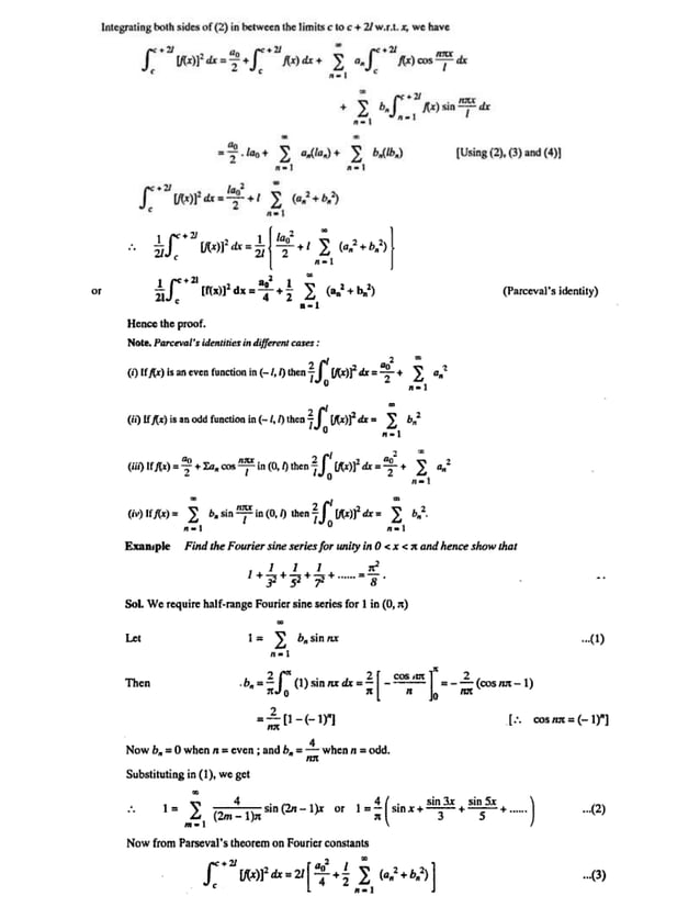 Important Questions of fourier series with theoretical study Engg ...