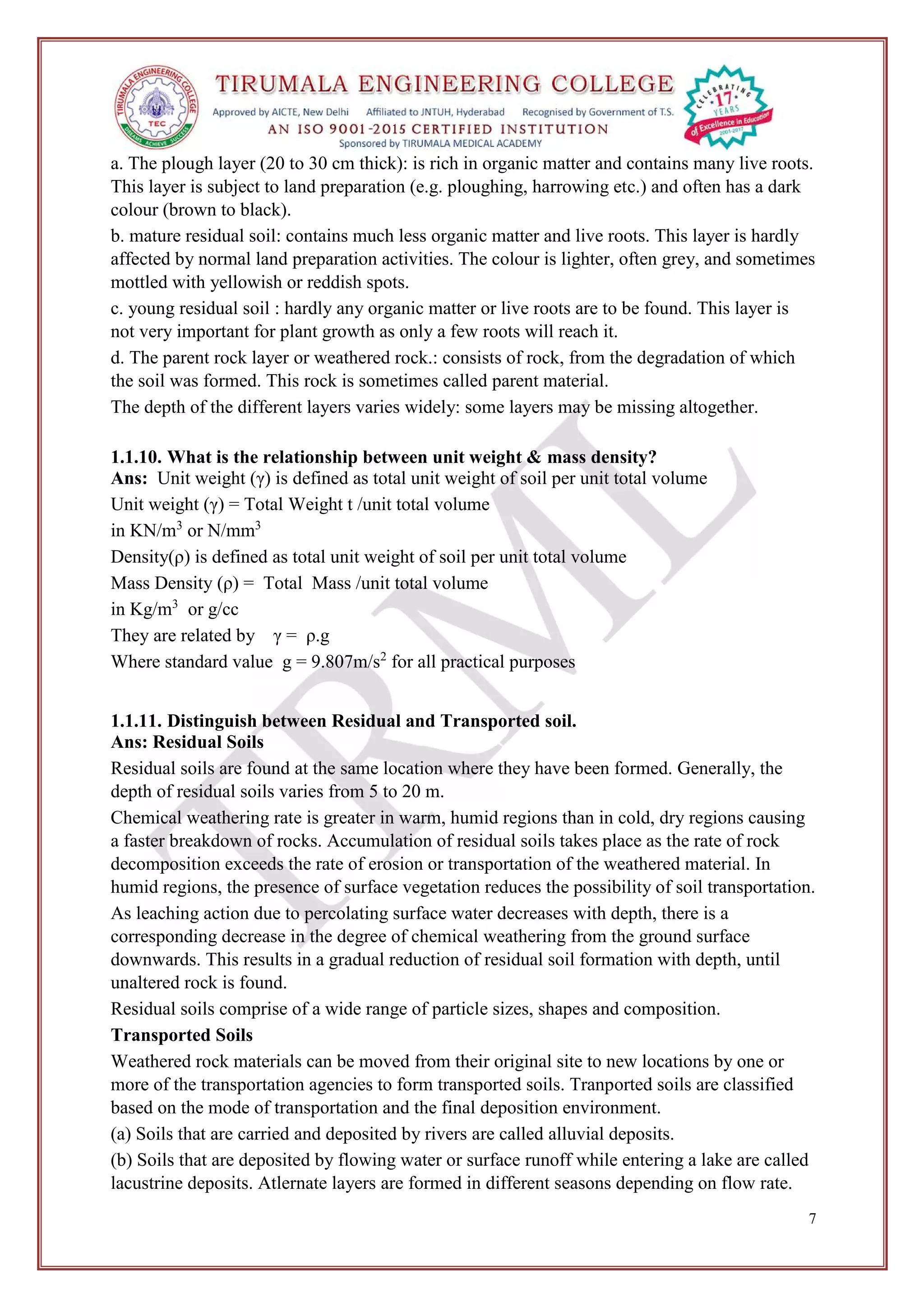 Question bank of soil mechanics | PDF