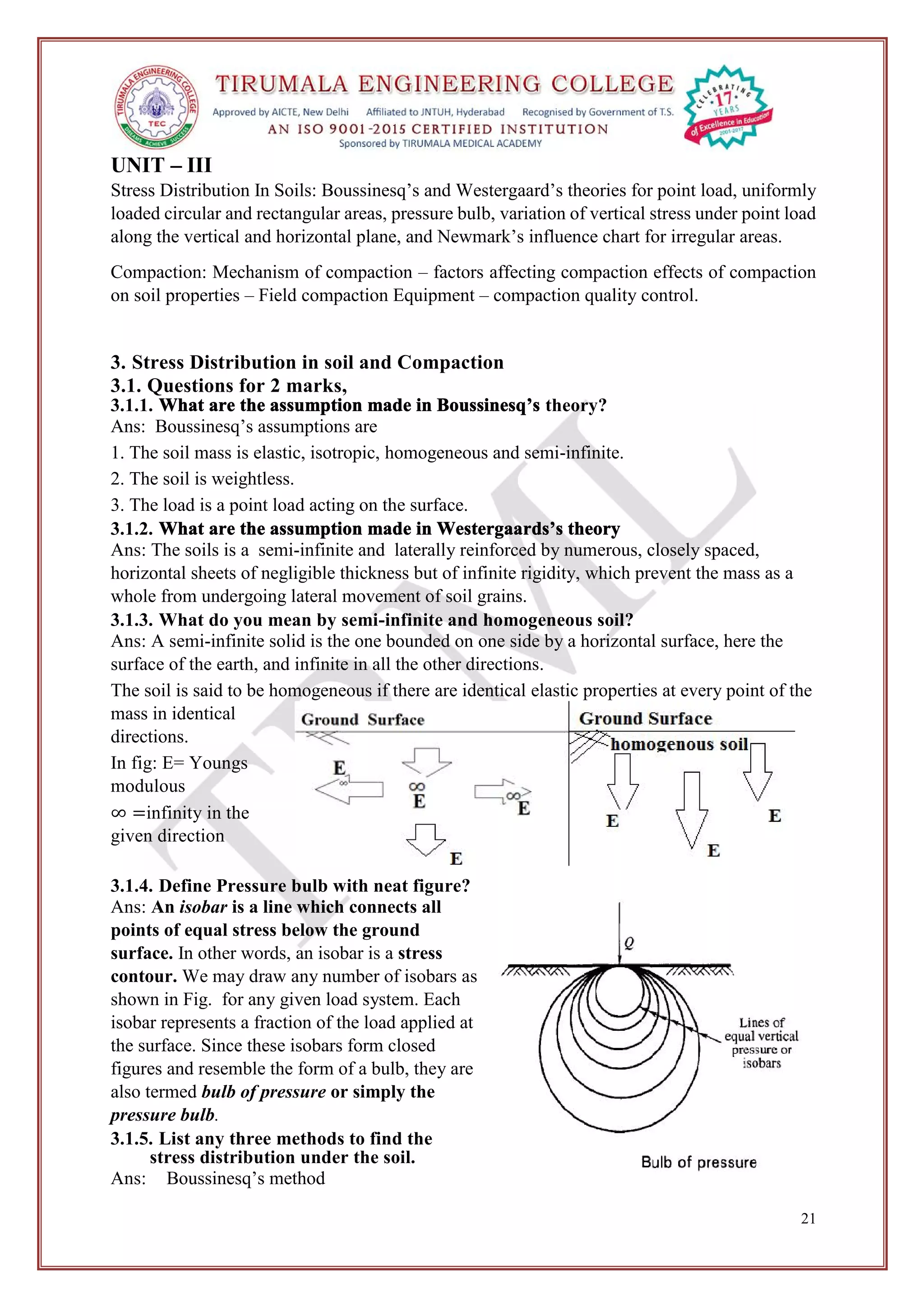 Question bank of soil mechanics | PDF