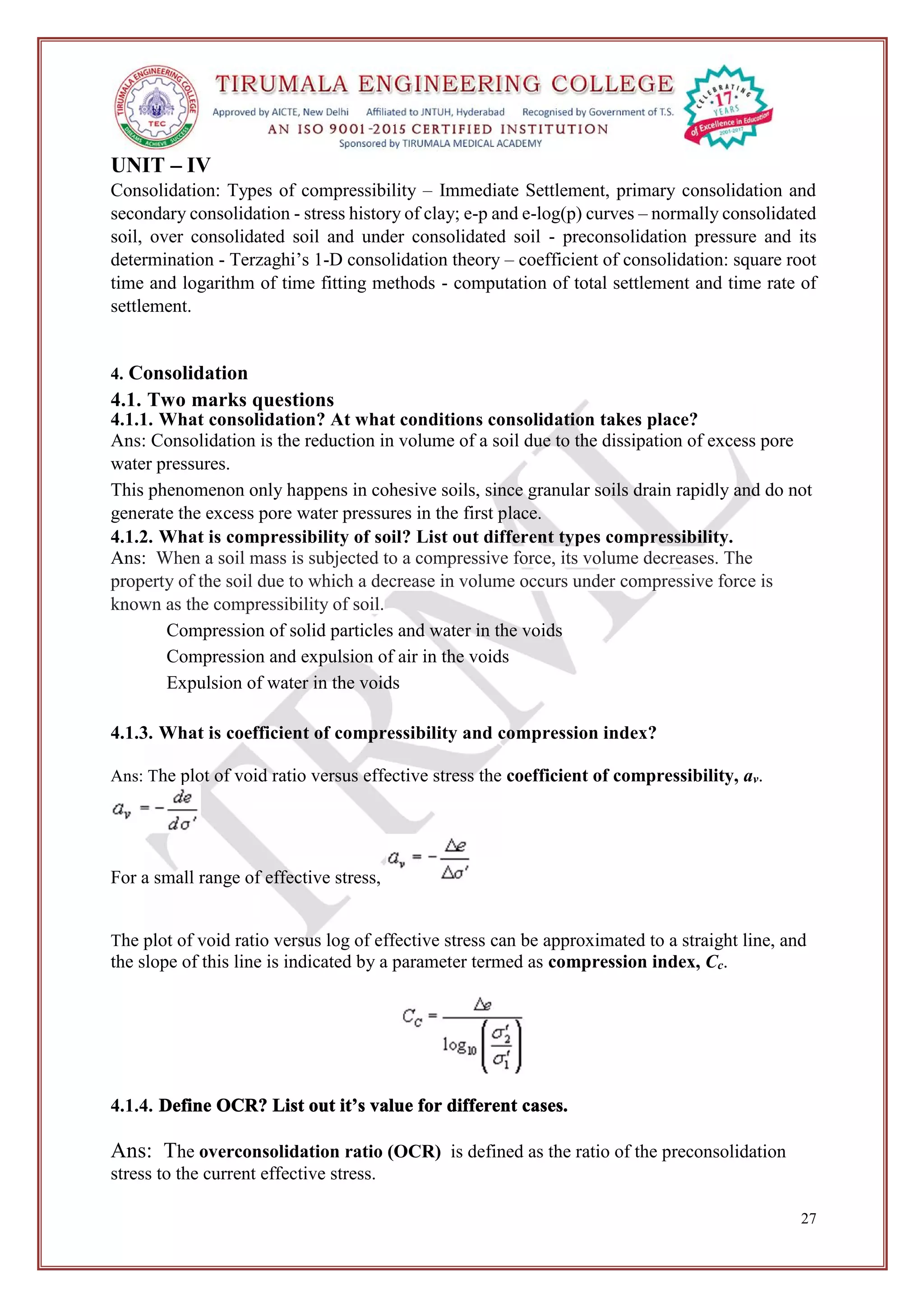 Question bank of soil mechanics | PDF