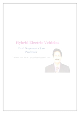 Question Bank on Hybrid Electrical Vehicles | PDF