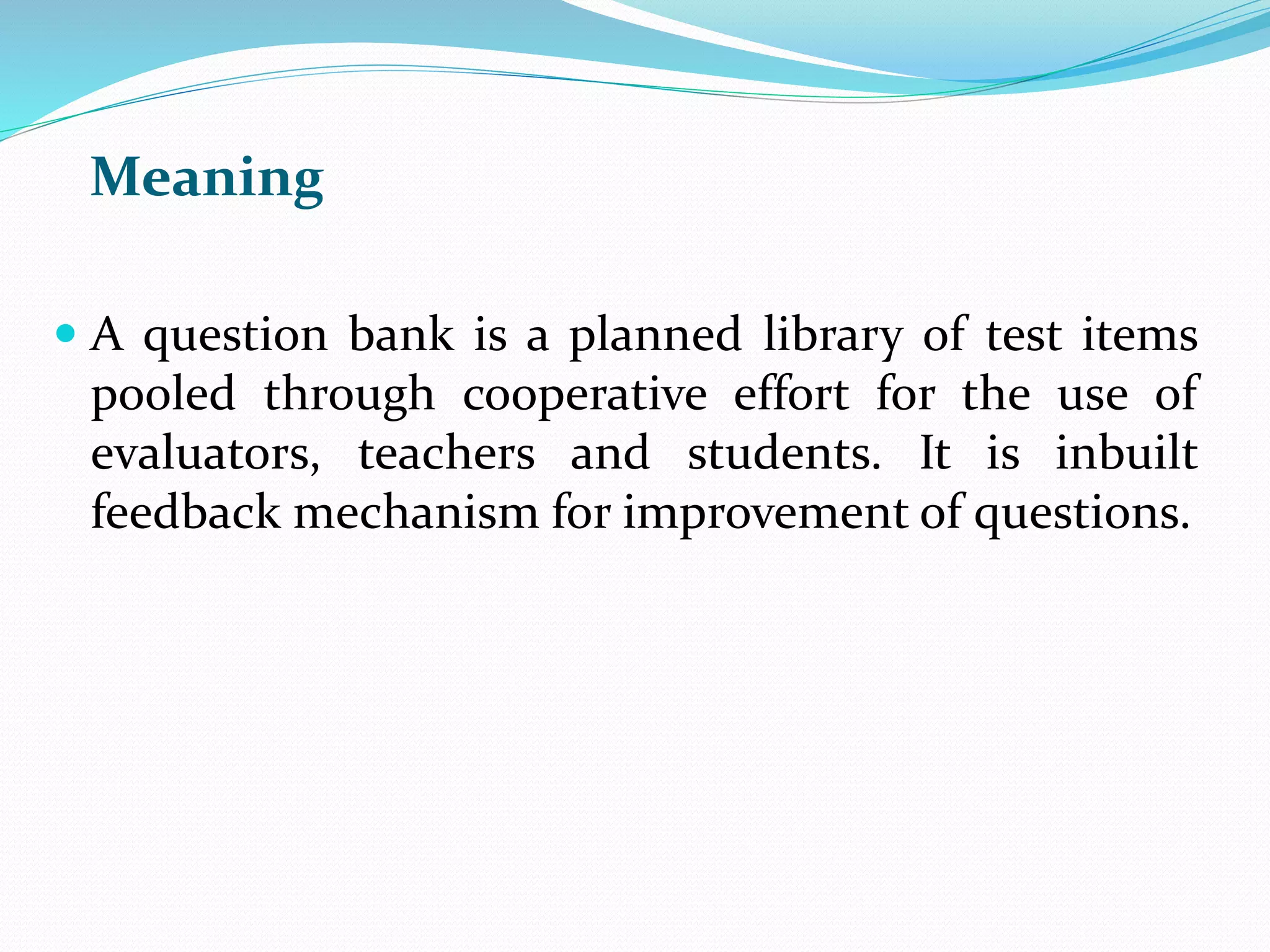 Question bank preparation ppt. by jyot | PPTX
