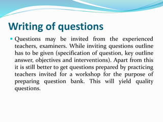 Question bank preparation ppt. by jyot | PPTX