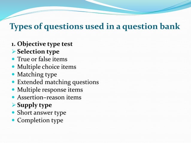 Question bank preparation ppt. by jyot | PPTX | Standardized Testing ...