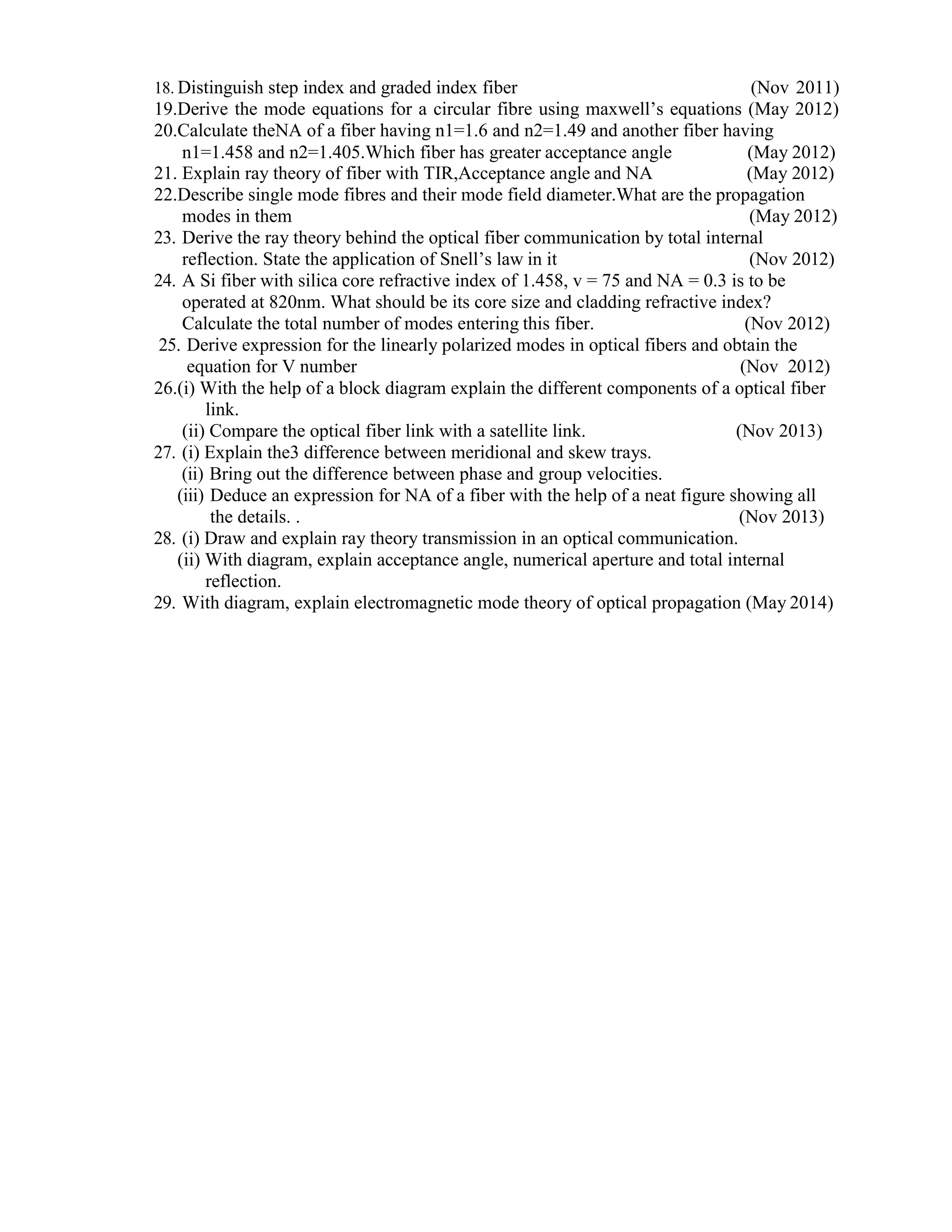 Question Bank Unit 1 and 2 OCN presentation | PDF