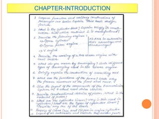 Question bank of automobile engineering | PPT