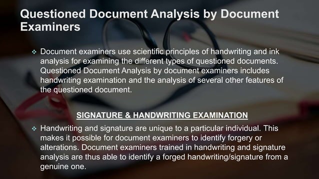 Questioned Document.pptx | Stamps and Coins | Collecting