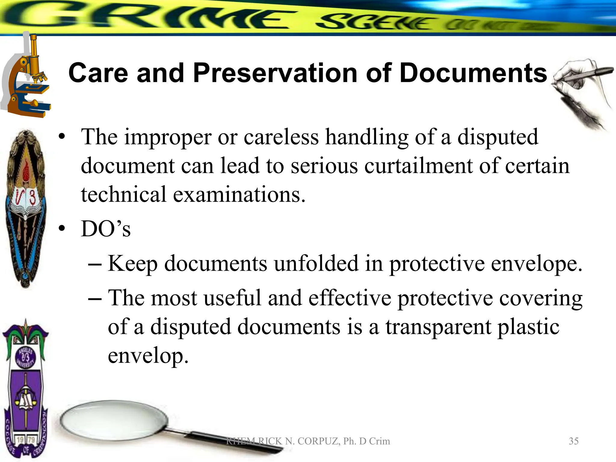 Questioned Document. comprehensive review | PPTX