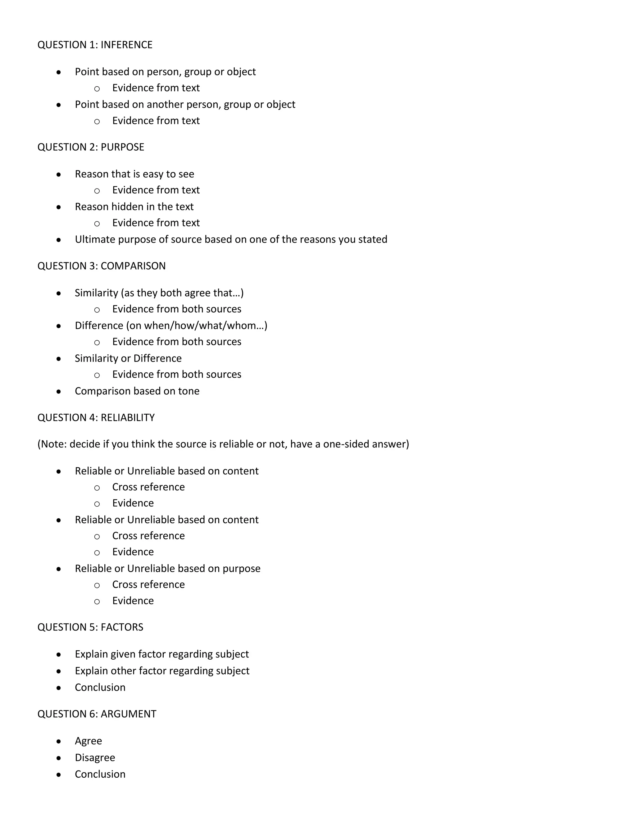 History Question format | DOCX