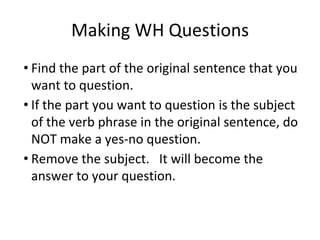 Question formation | PPT