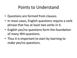 Question formation | PPT